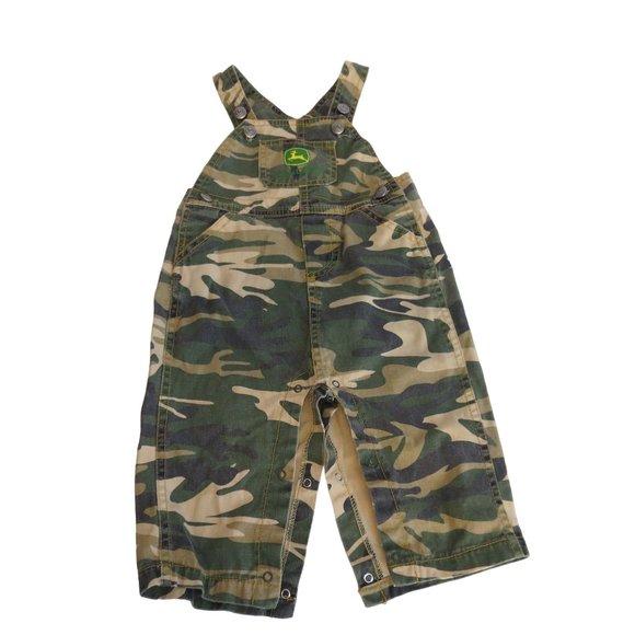 John Deere | Bottoms | John Deere Baby Boys 92m Overalls Camo Snap Legs ...